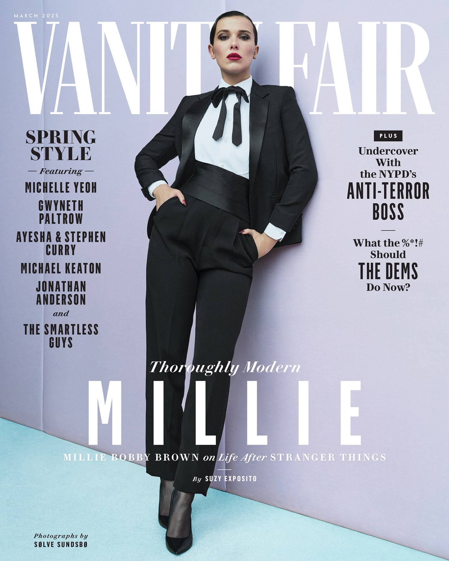 Millie Bobby Brown covers Vanity Fair March 2025 by Sølve Sundsbø ...