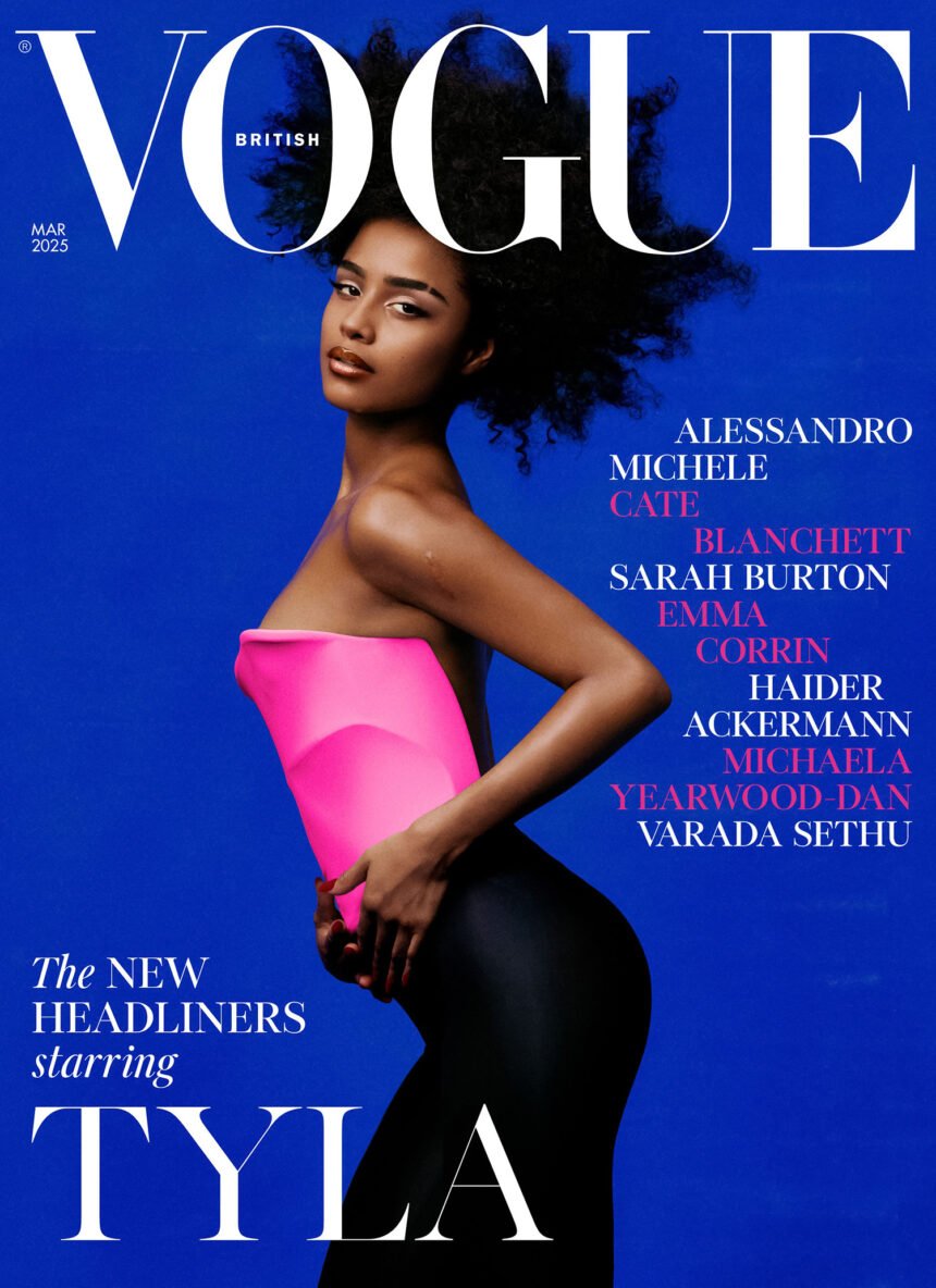 Tyla covers British Vogue March 2025 by Rafael Pavarotti - fashionotography